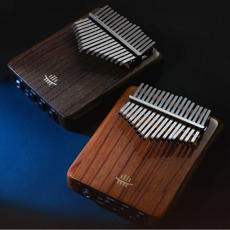 Hluru EQ 17 Key Flat Kalimba Thumb Piano Black Walnut Kalimba ...